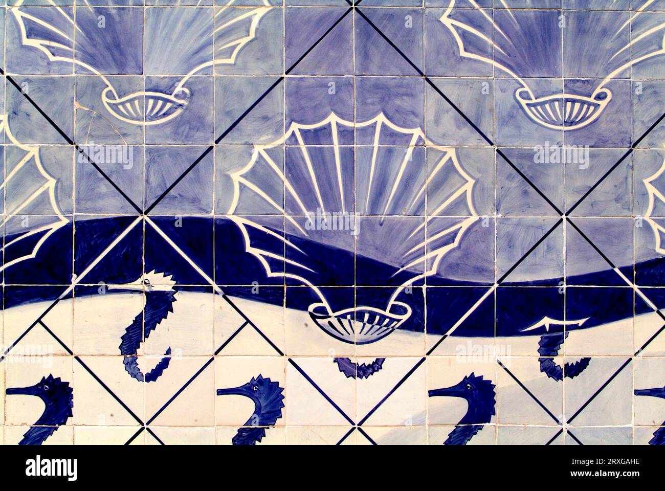 Painted tiles, Palace of Culture, Rio de Janairo, Brazil Stock Photo ...
