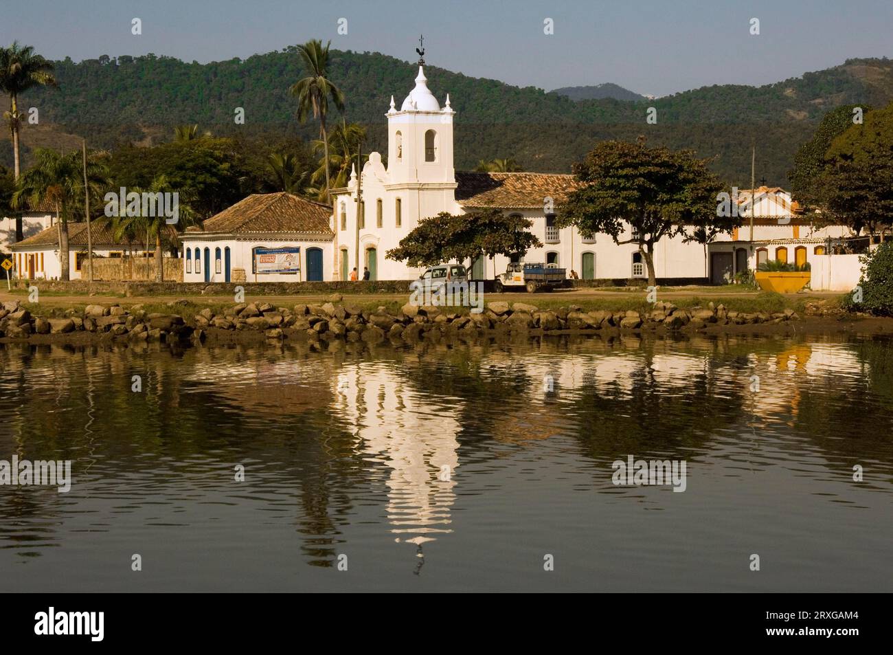 Church of Nossa Senhora das Dores, Paraty, Rio de Janairo, Brazil Stock ...