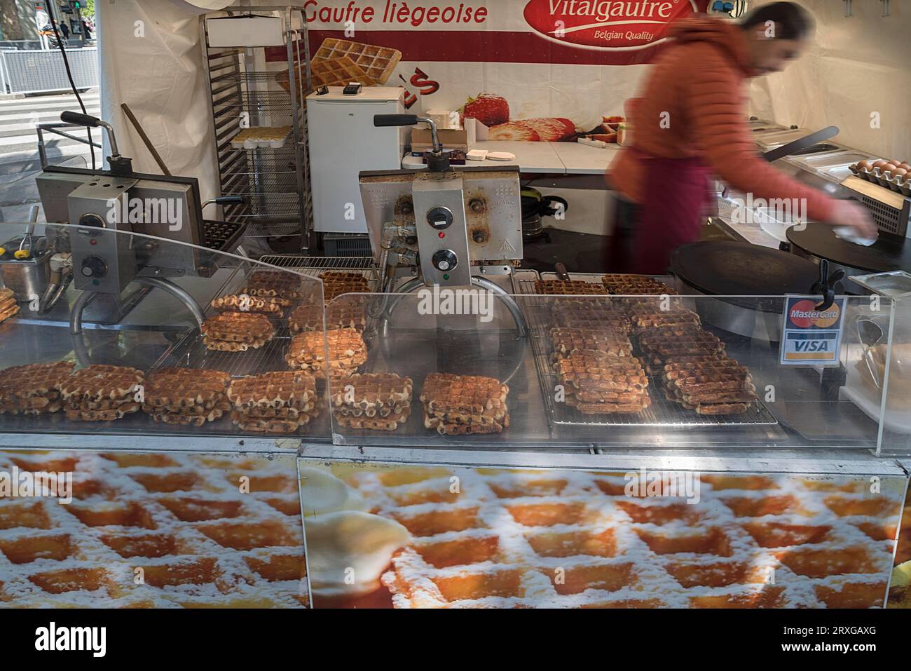 Sell waffles hi-res stock photography and images - Alamy