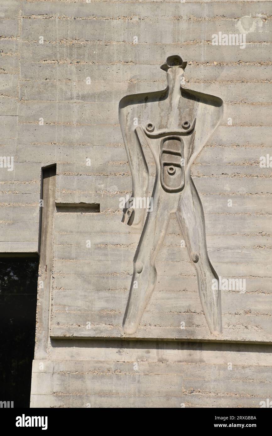 Concrete panels of the Unité d’Habitation in Firminy, France ...