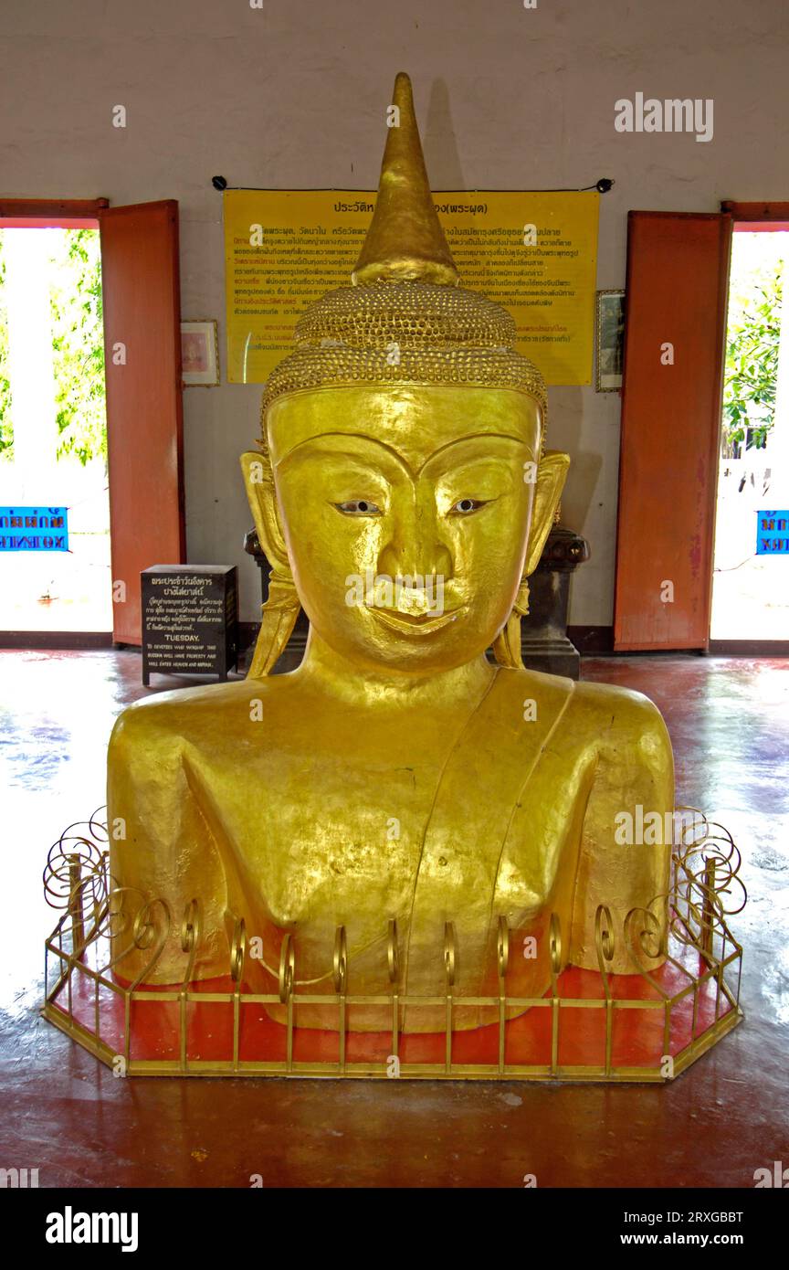 Buddha statue, half buried, Golden Buddha Temple, Wat Phra Thong ...