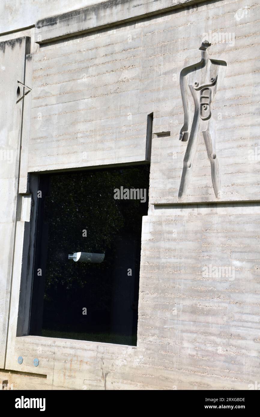 Concrete panels of the Unité d’Habitation in Firminy, France ...