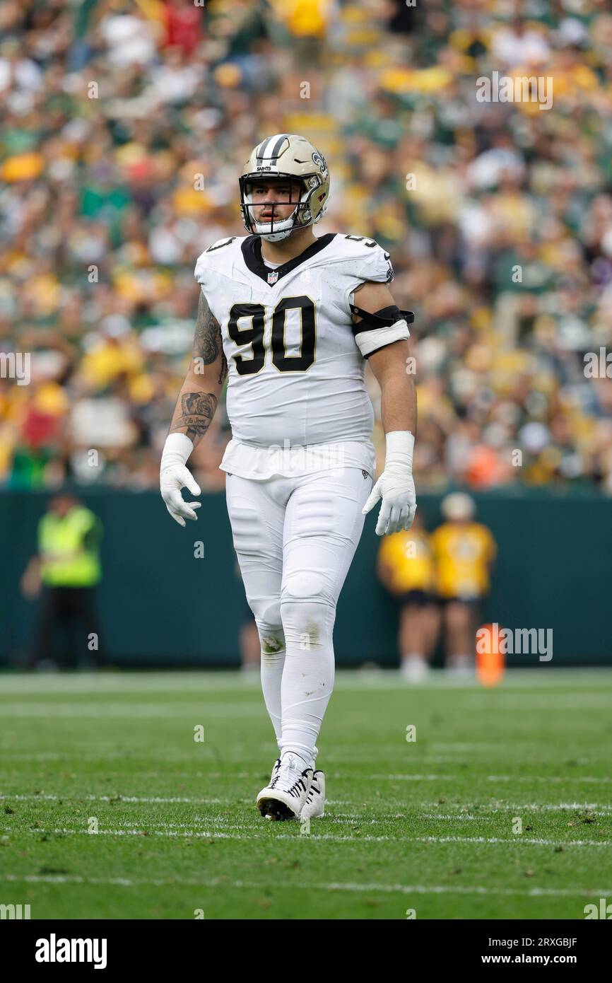 New Orleans Saints defensive tackle Bryan Bresee (90) plays defense ...