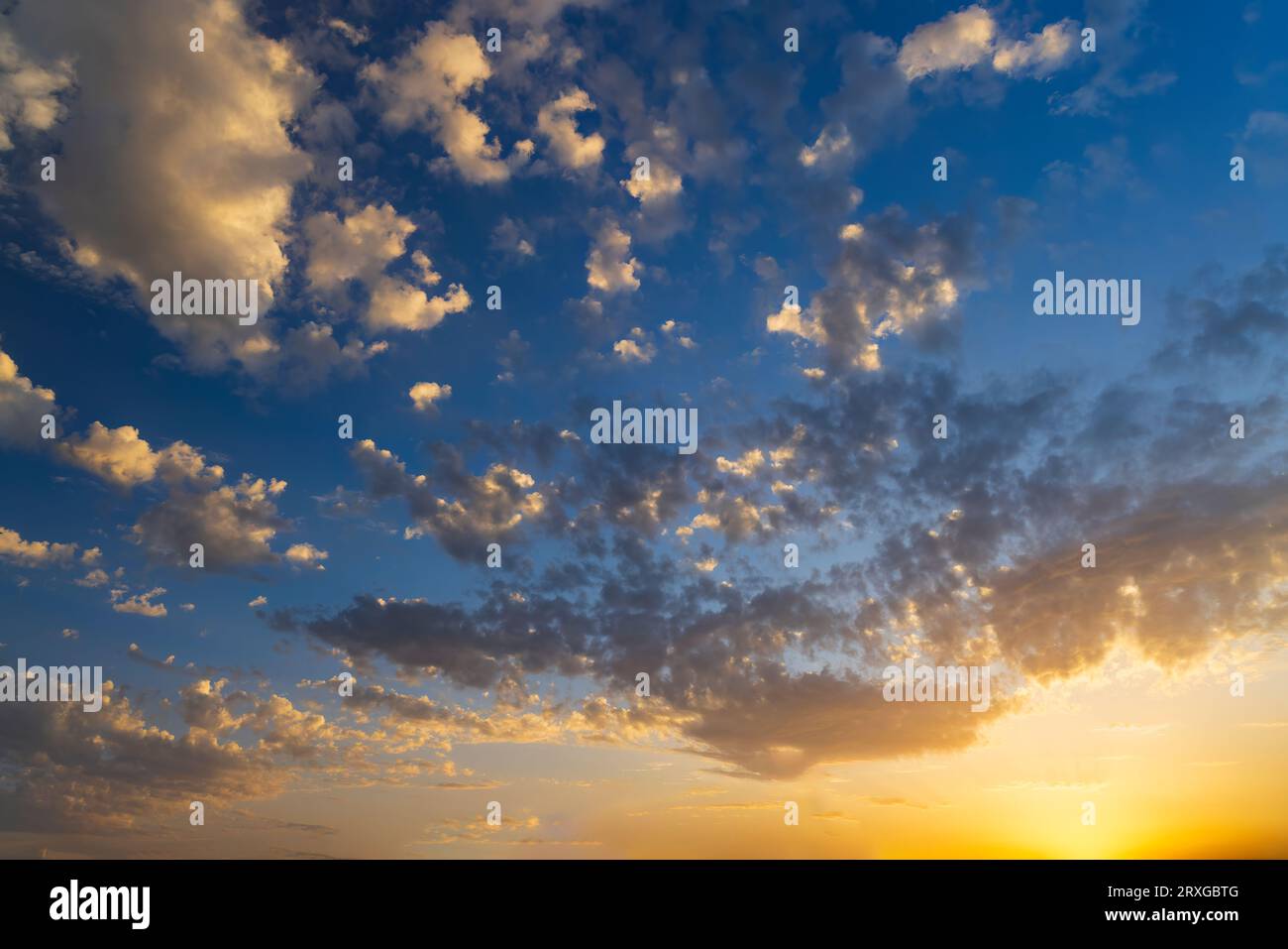 Beautiful sky with cloud before sunset Stock Photo - Alamy