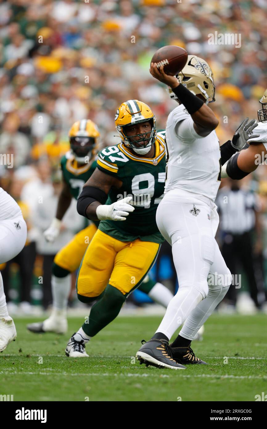 Green Bay Packers defensive tackle Kenny Clark (97) during a NFL ...
