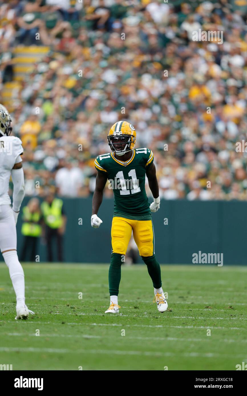 Green Bay Packers wide receiver Jayden Reed (11) during a NFL football ...
