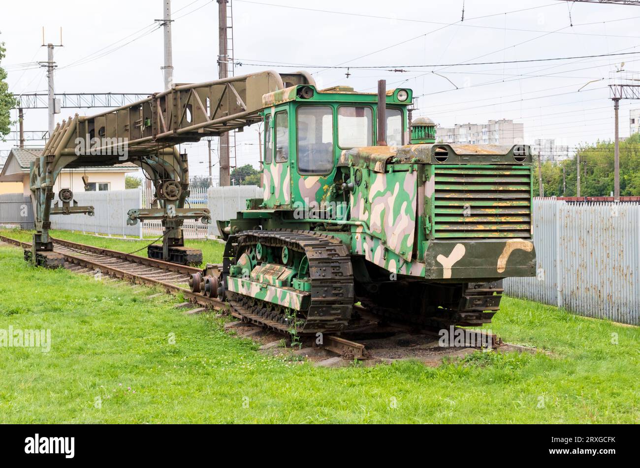 Shot of the vintage old construction trains Stock Photo - Alamy