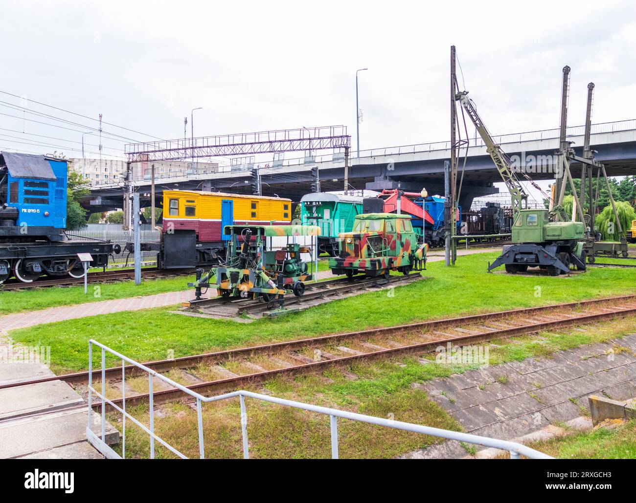 Shot of the vintage old construction trains Stock Photo - Alamy