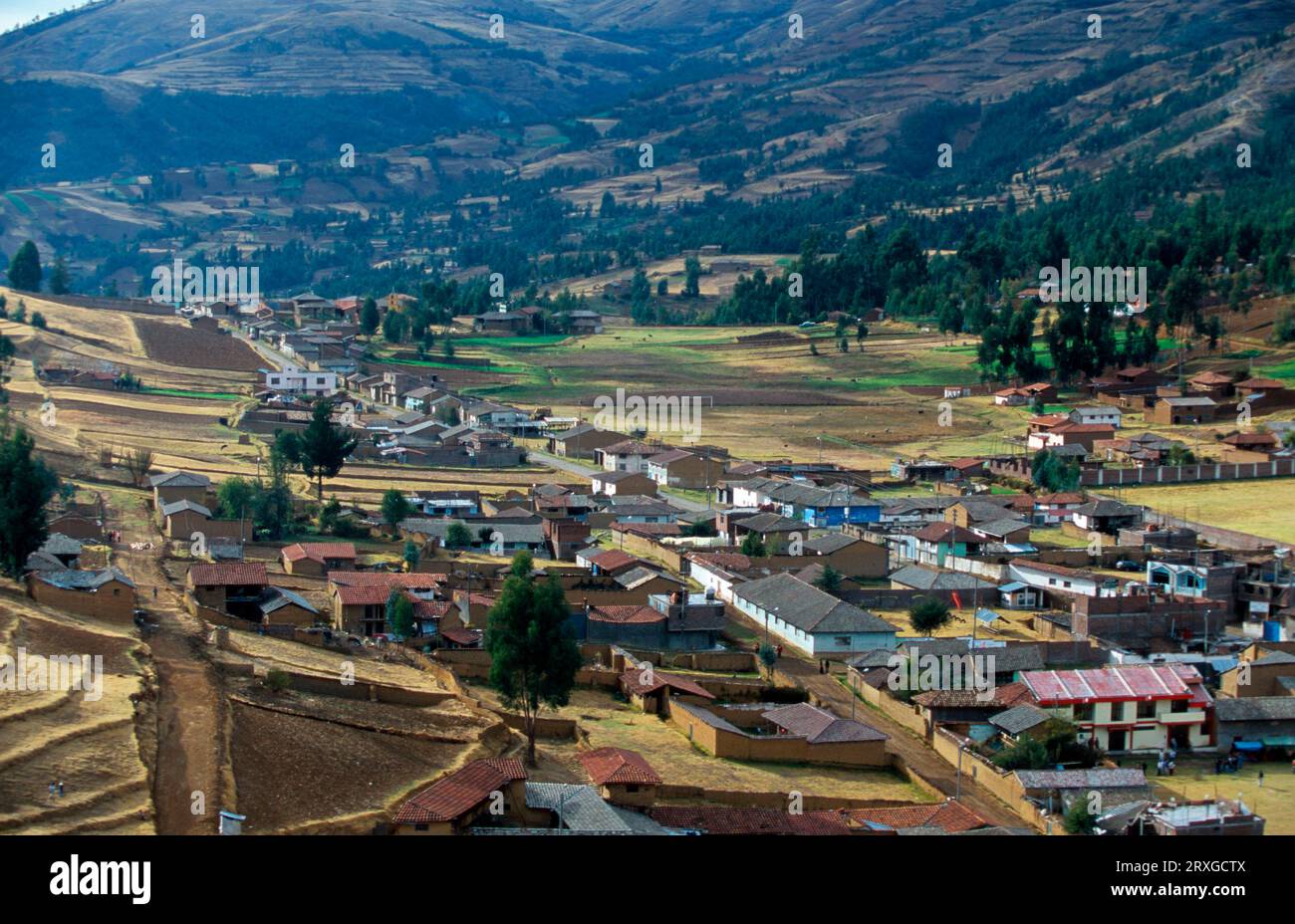 View of Cochas Chico, Andes, Peru Stock Photo - Alamy