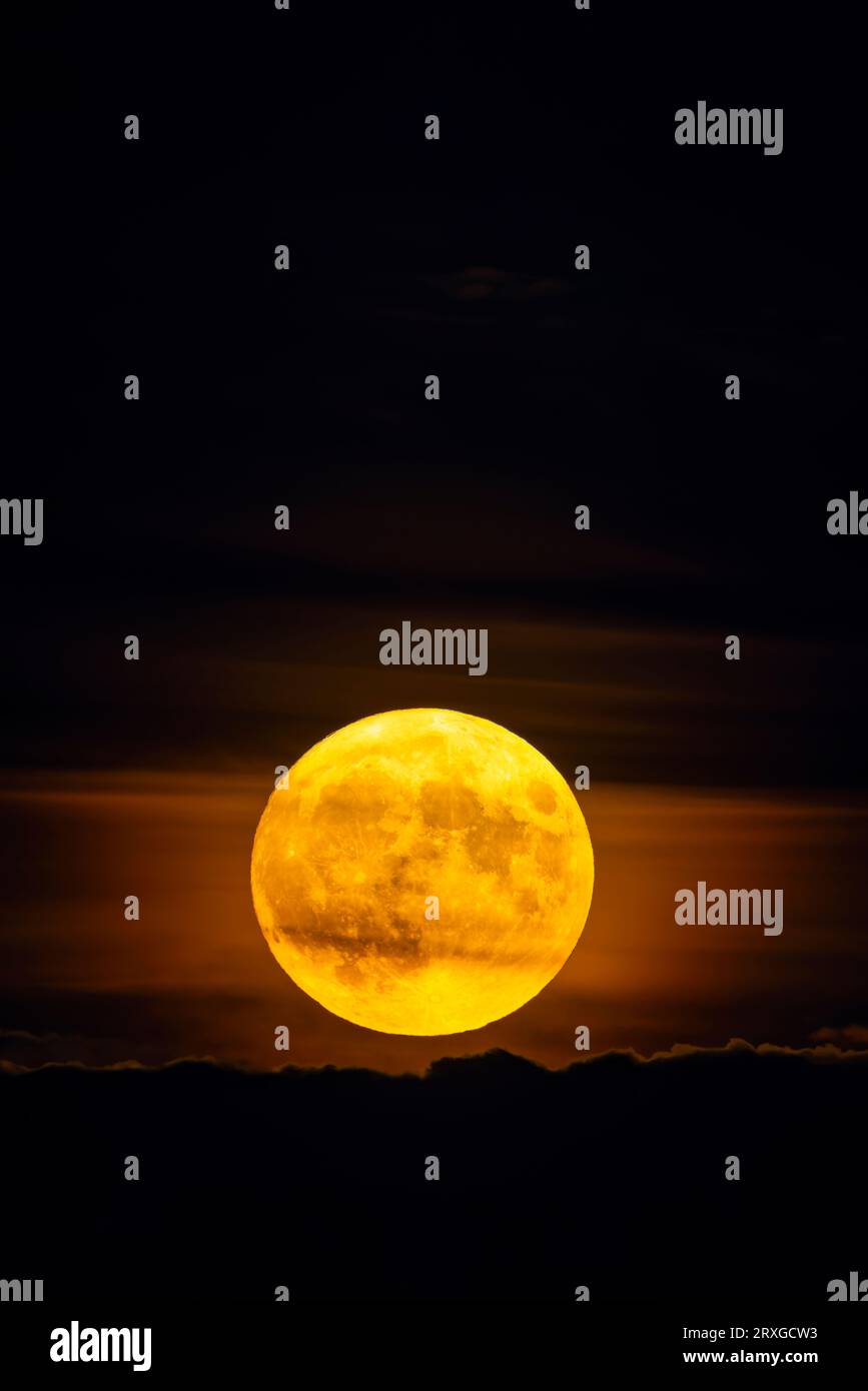 Supermoon, full moon that nearly coincides with perigee, the closest ...