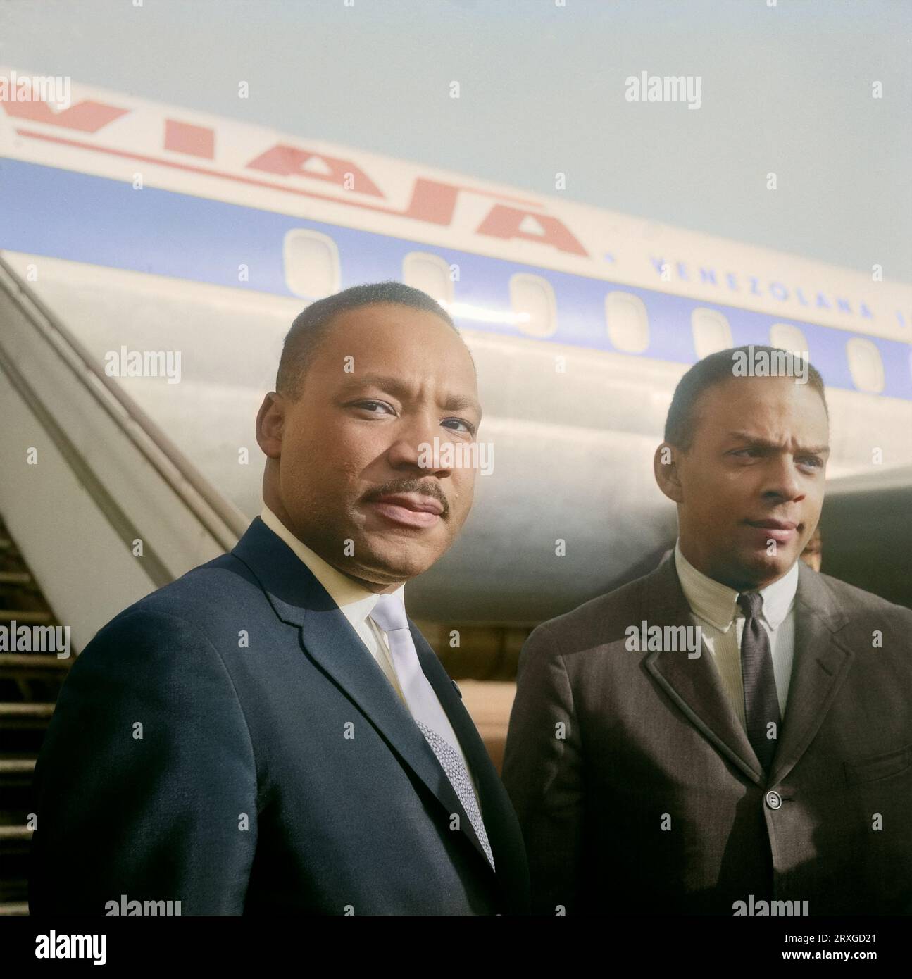 Reverend Martin Luther King at Schiphol airport, Amsterdam, Netherlands ...