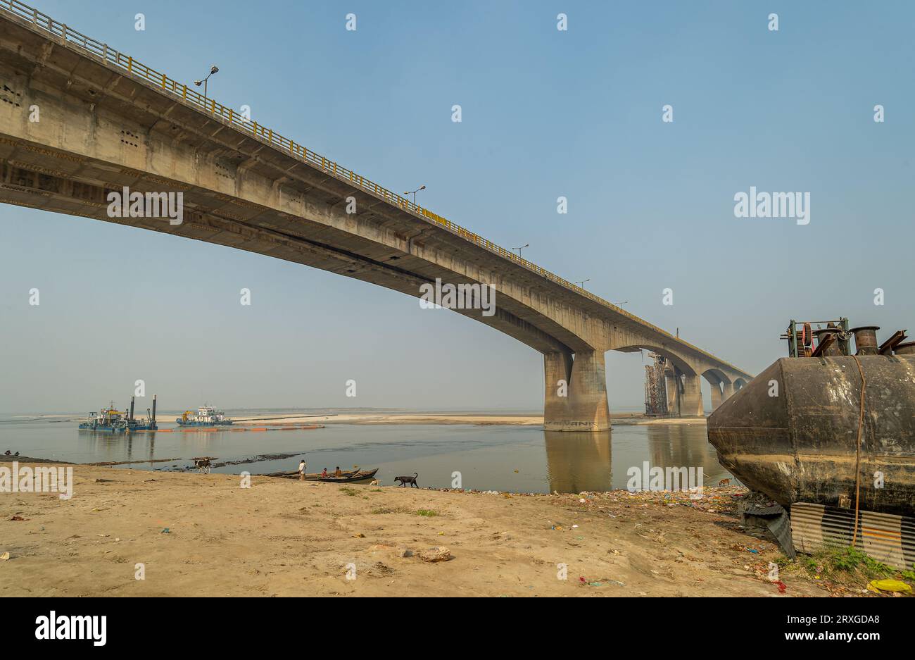 12 18 2014 Mahatma Gandhi Setu on river Ganga Patna, Bihar, India Asia ...