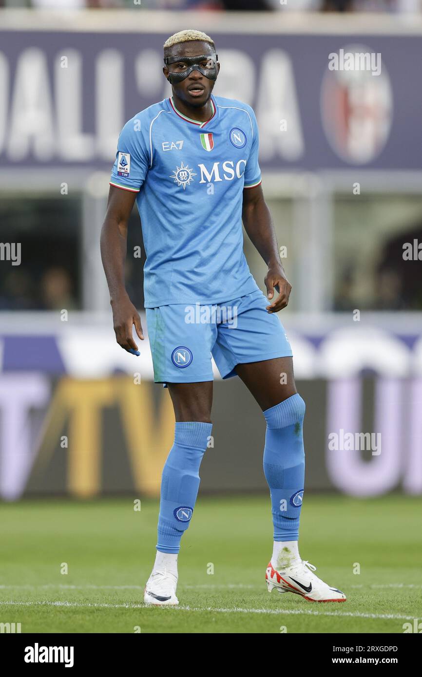 SSC Napoli's Nigerian forward Victor Osimhen looks during the Serie A ...