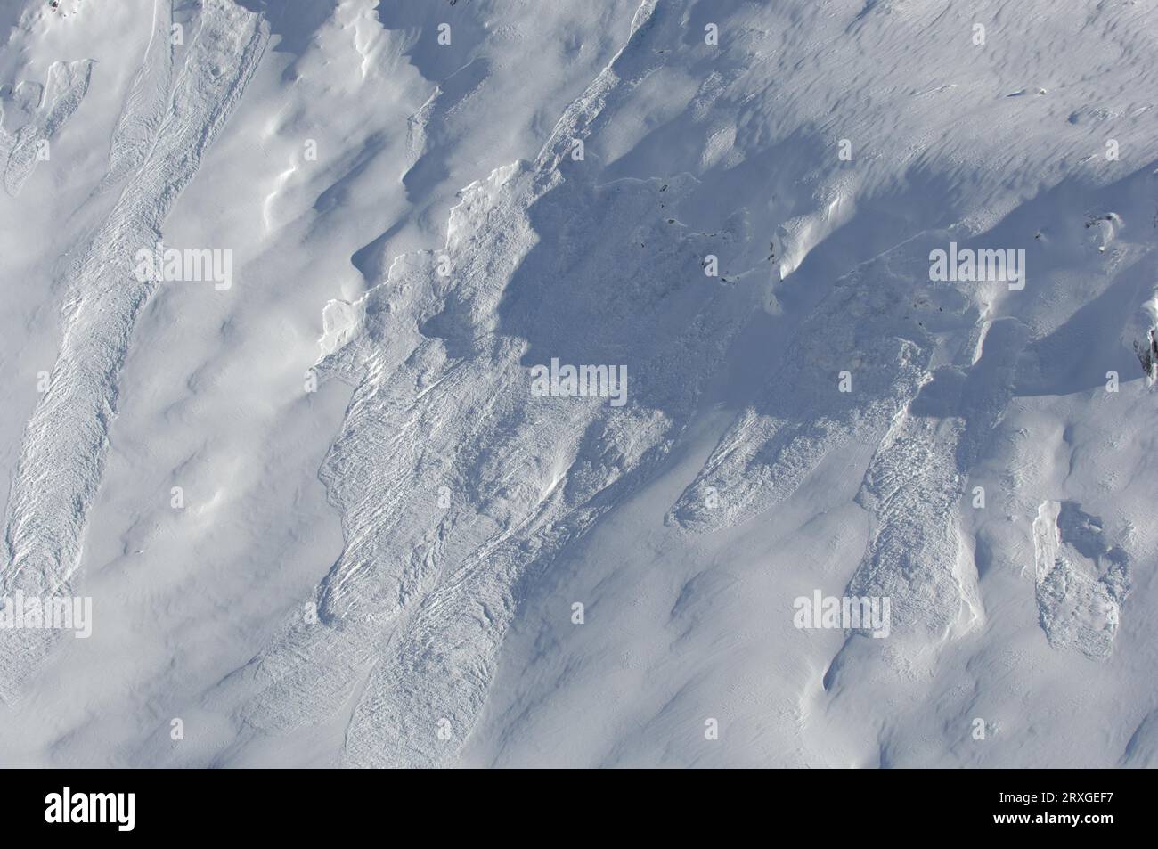 Snow slab avalanche Stock Photo - Alamy