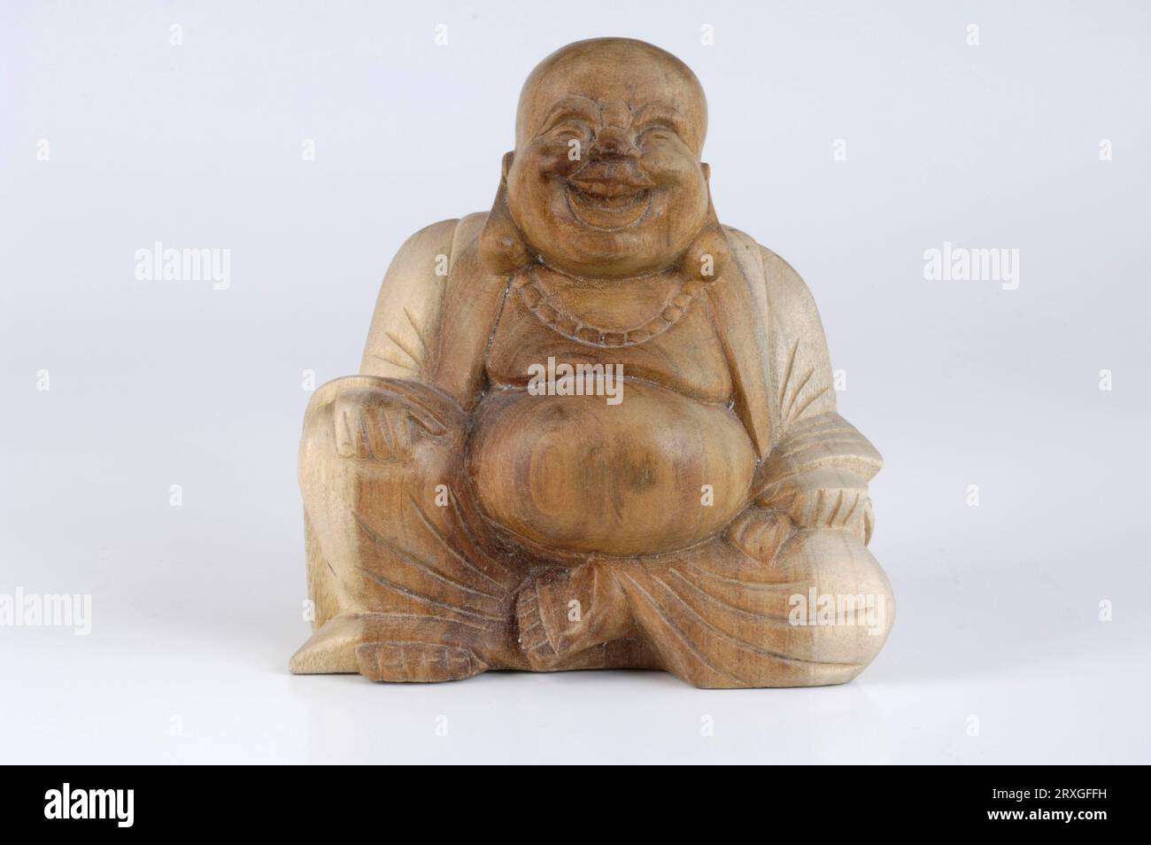 Figure of Laughing Buddha, indoor, studio, cut-out, object Stock Photo ...