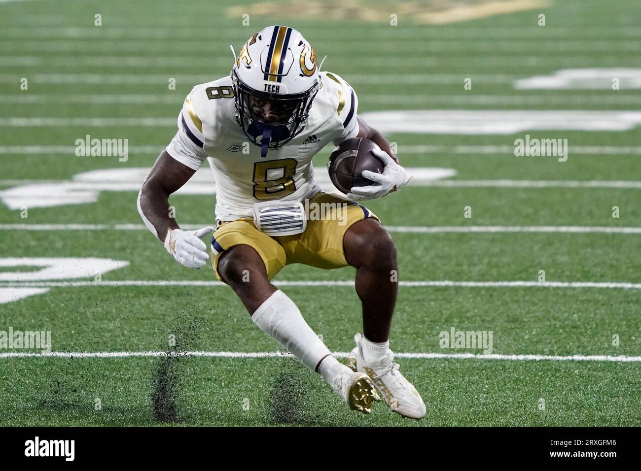 Georgia Tech wide receiver Malik Rutherford (8) runs after a catch ...