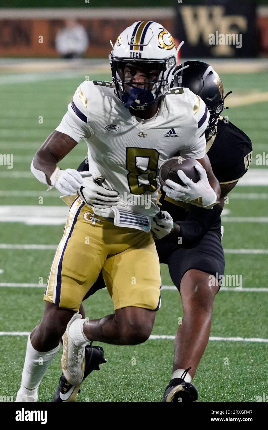 Georgia Tech wide receiver Malik Rutherford (8) runs after a catch ...