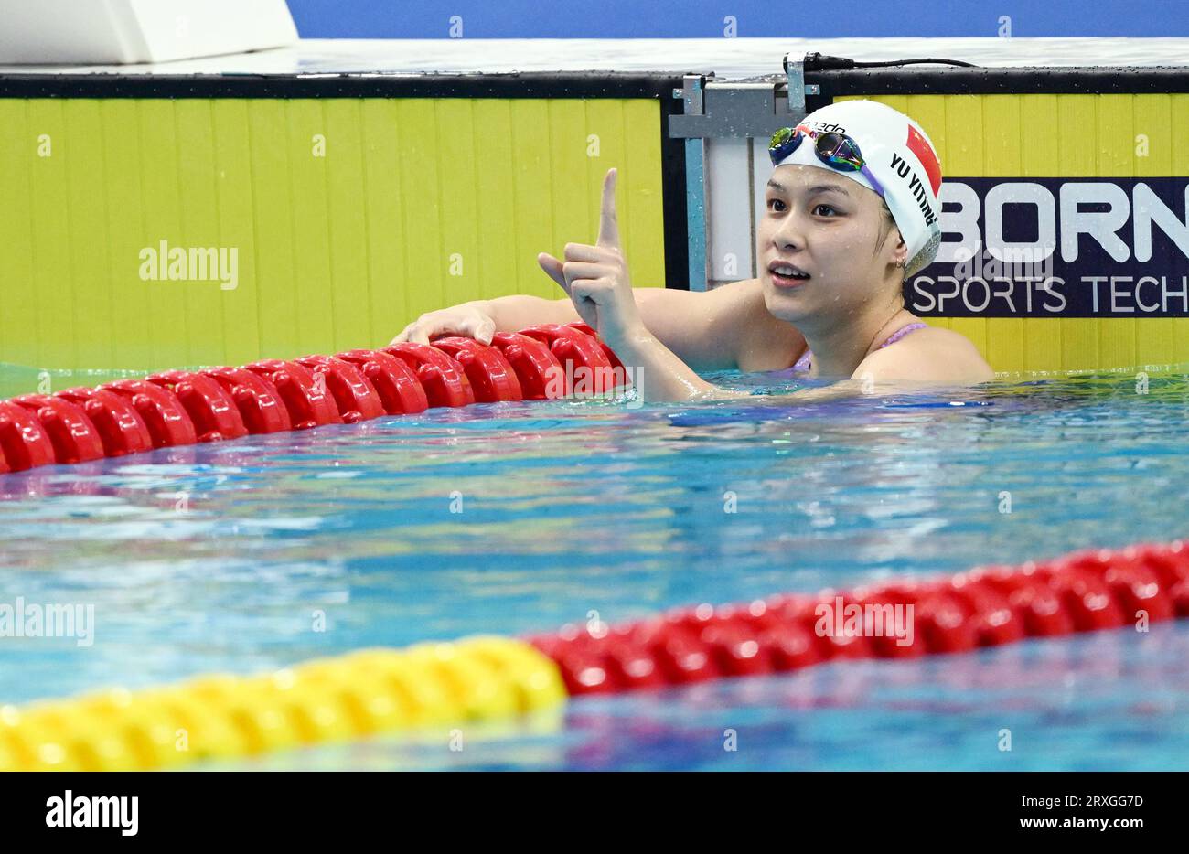 Hangzhou, China's Zhejiang Province. 25th Sep, 2023. Yu Yiting of China ...