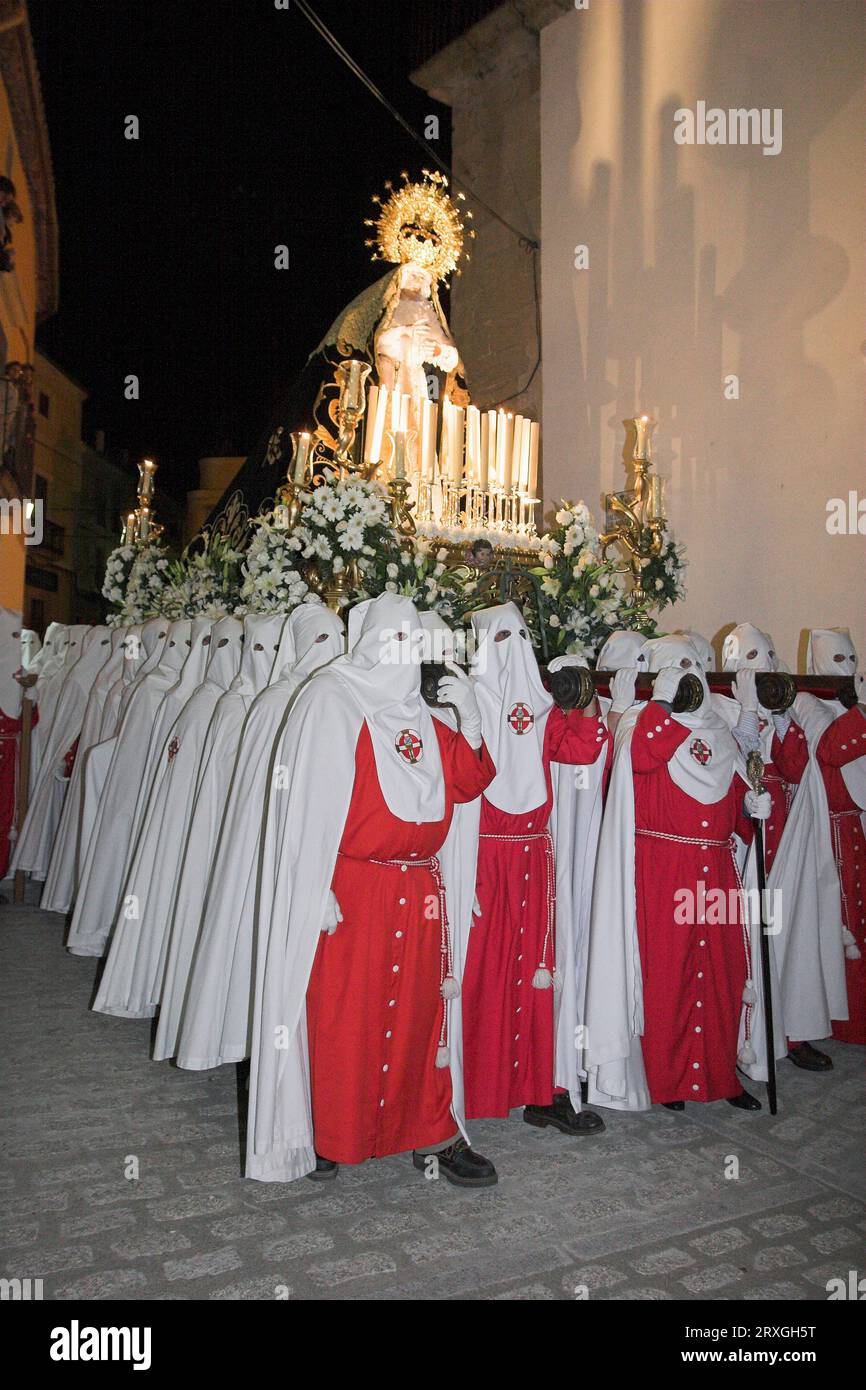People at Easter procession, Extremadura, Easter week, Holy Week ...