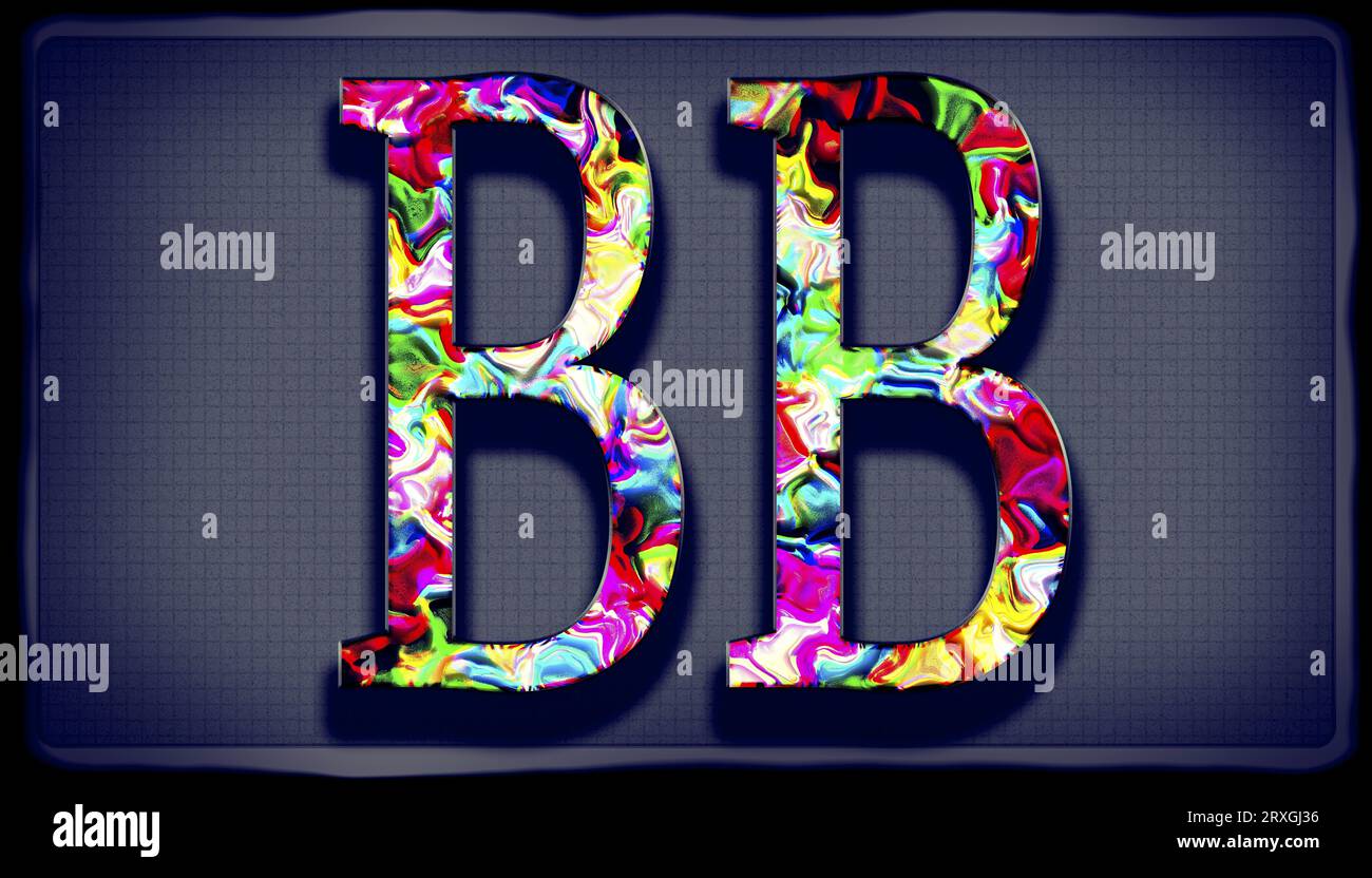 Double letter signature BB in an unique design named Painter rough ...