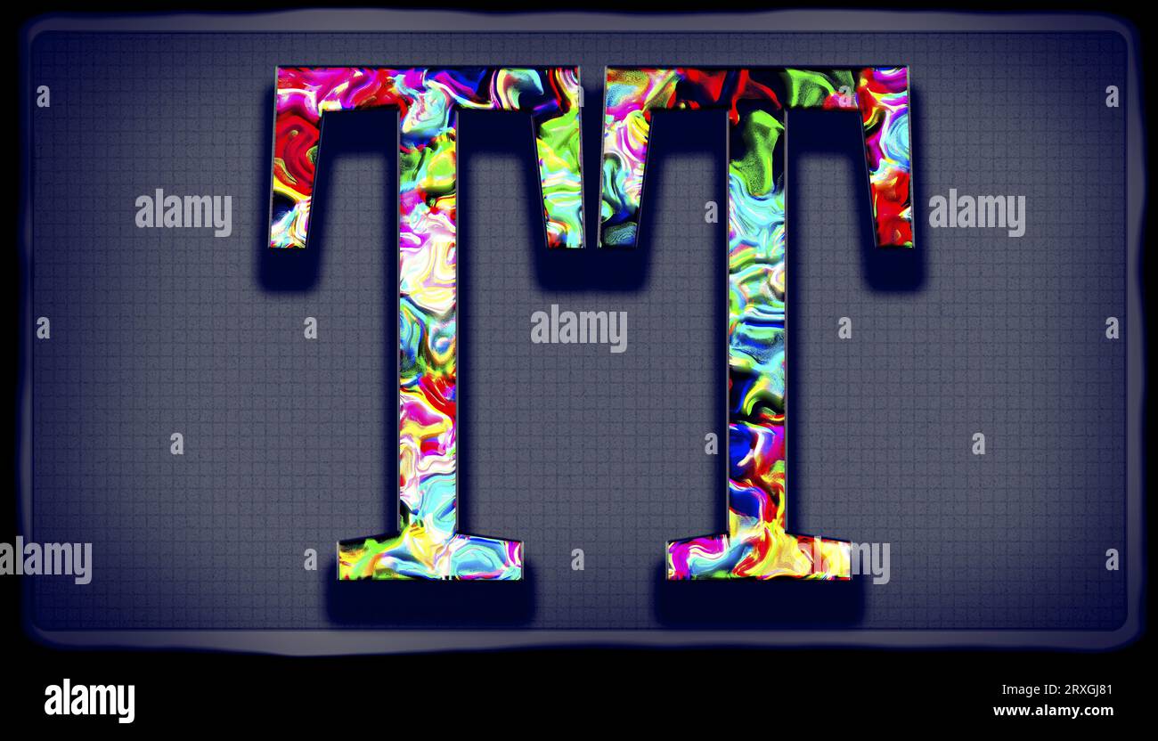 Double letter signature TT in an unique design named Painter rough ...