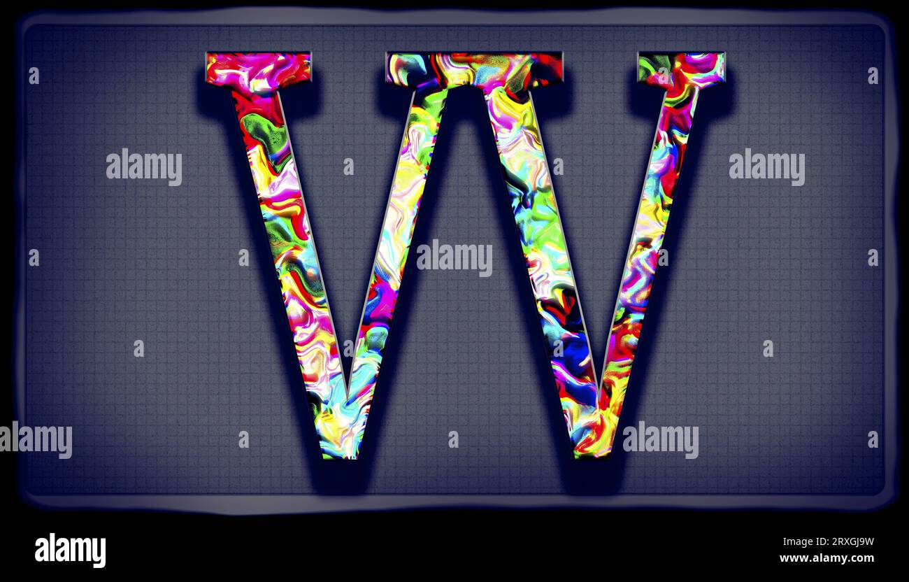 Double letter signature VV in an unique design named Painter rough ...