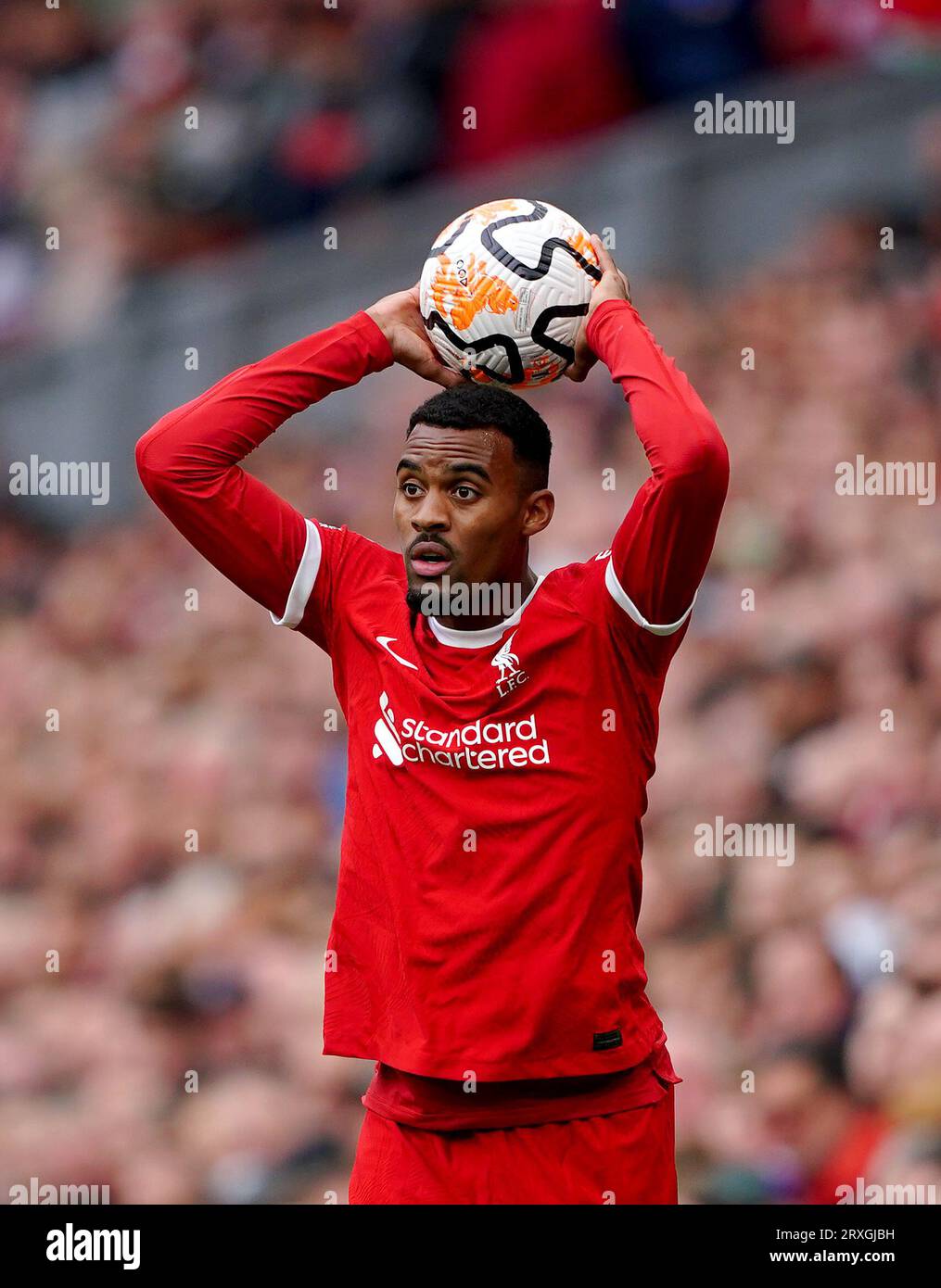 Liverpool's Ryan Gravenberch during the Premier League match at Anfield ...