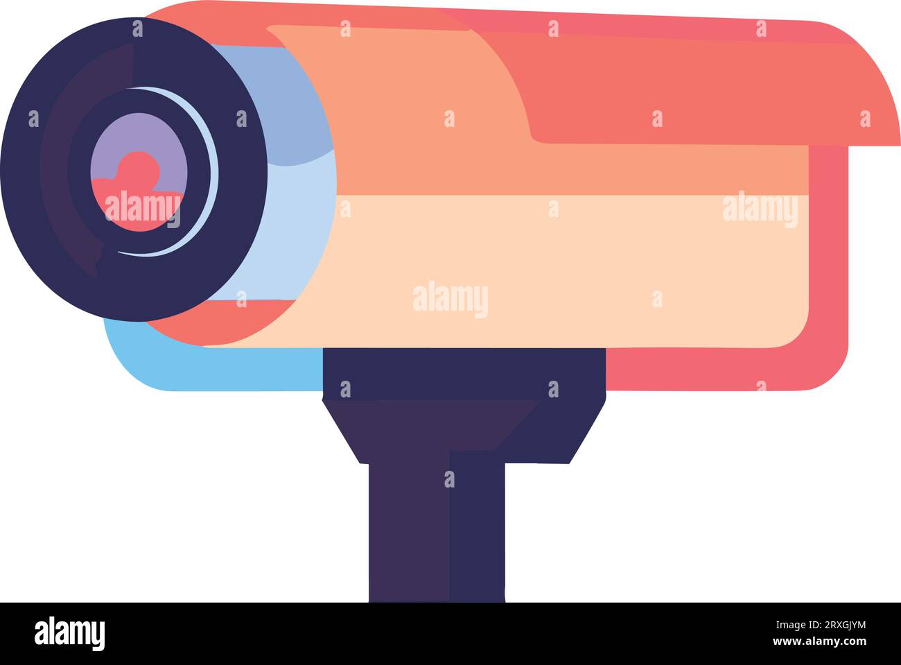 Hand Drawn CCTV or security cameras in flat style isolated on background Stock Vector Image ...