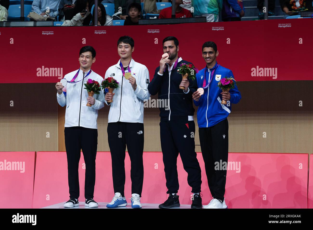 Hangzhou, China's Zhejiang Province. 25th Sep, 2023. Gold medallist ...