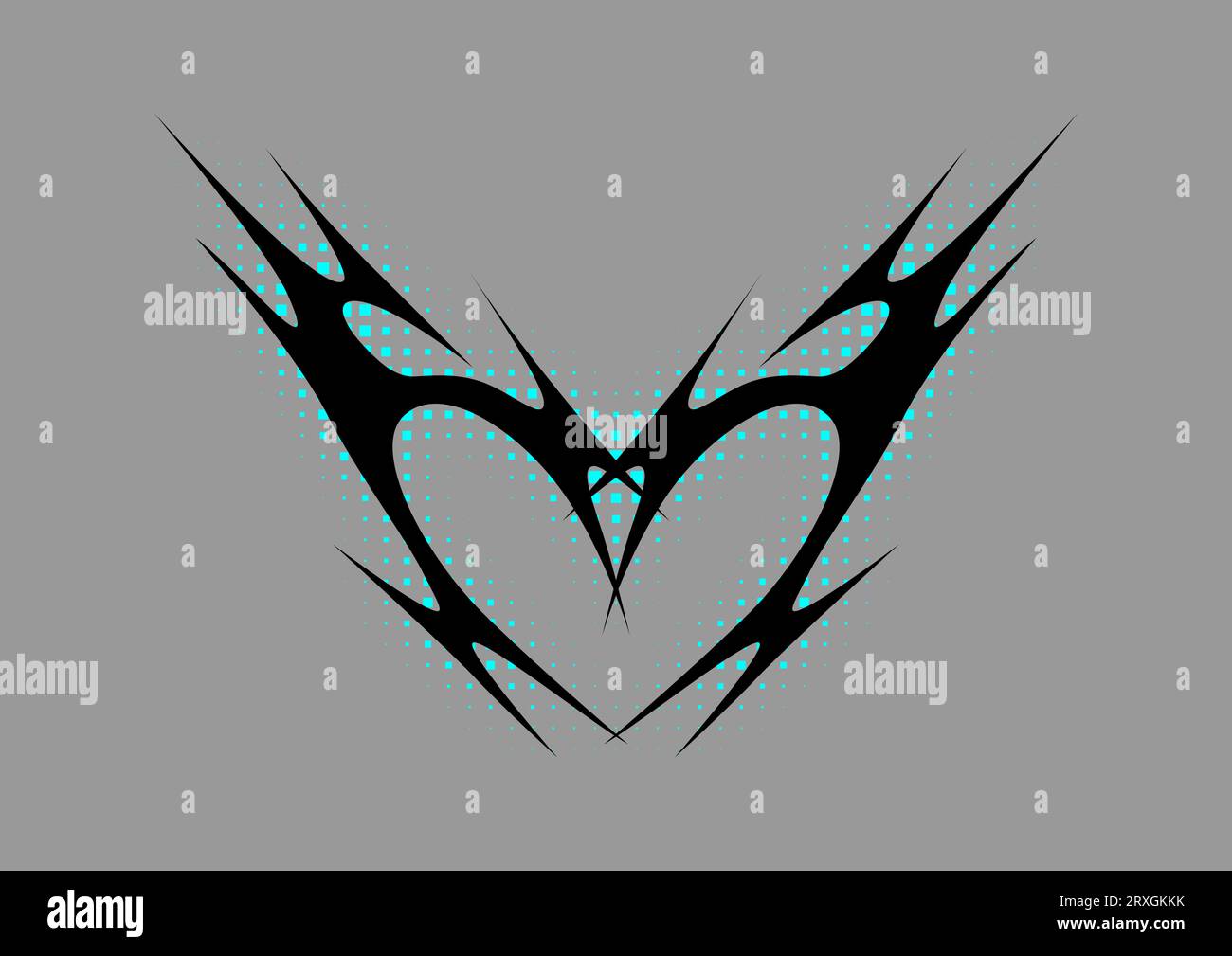 Cyber sigilism design. Neo tribal gothic style tattoo Stock Vector ...