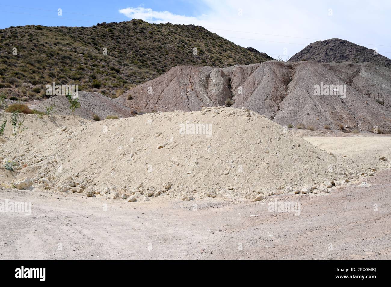 Open pit mine of bentonite. Cabo de Gata Geopark, Almeria, Andalusia ...