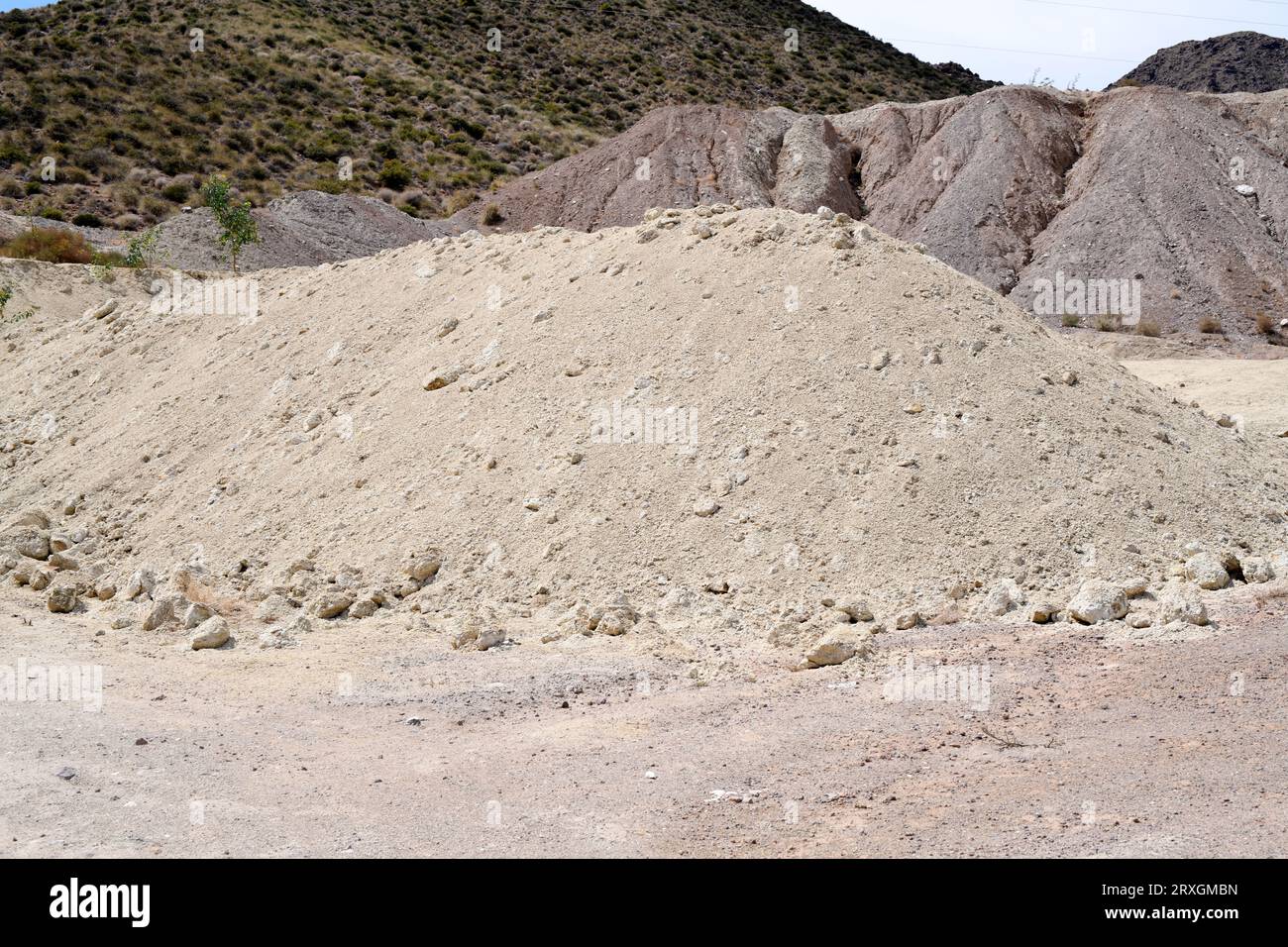 Open pit mine of bentonite. Cabo de Gata Geopark, Almeria, Andalusia ...