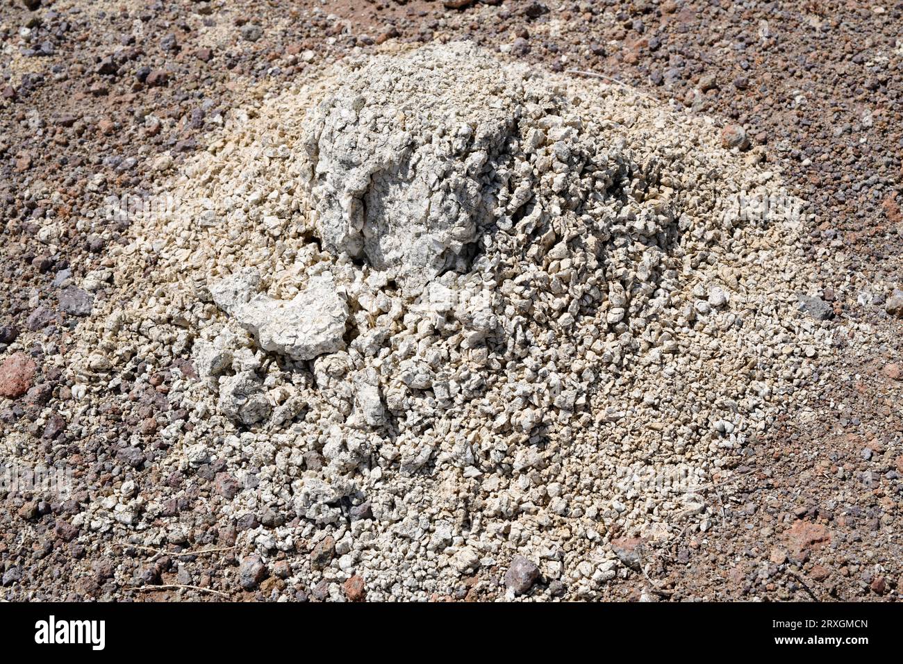 Open pit mine of bentonite. Cabo de Gata Geopark, Almeria, Andalusia ...