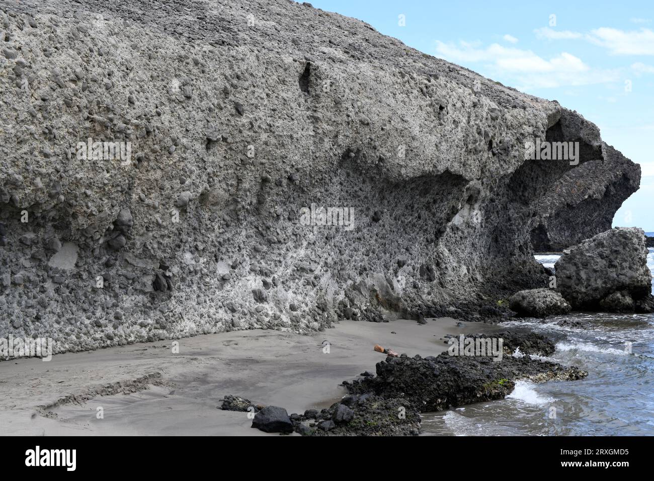 Volcanic breccia (hyaloclastite). This photo was taken in Cabo de Gata ...