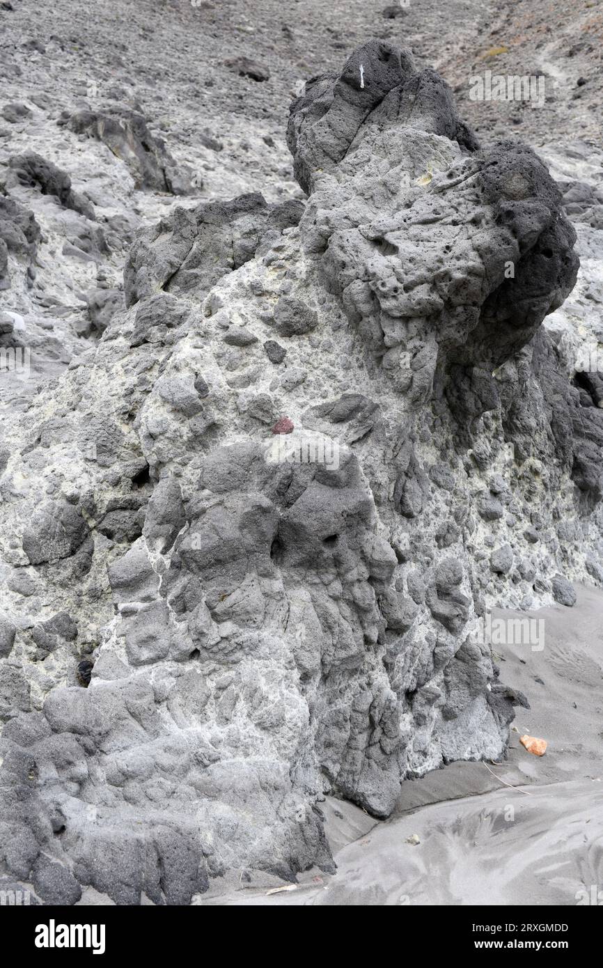 Volcanic breccia (hyaloclastite). This photo was taken in Cabo de Gata ...