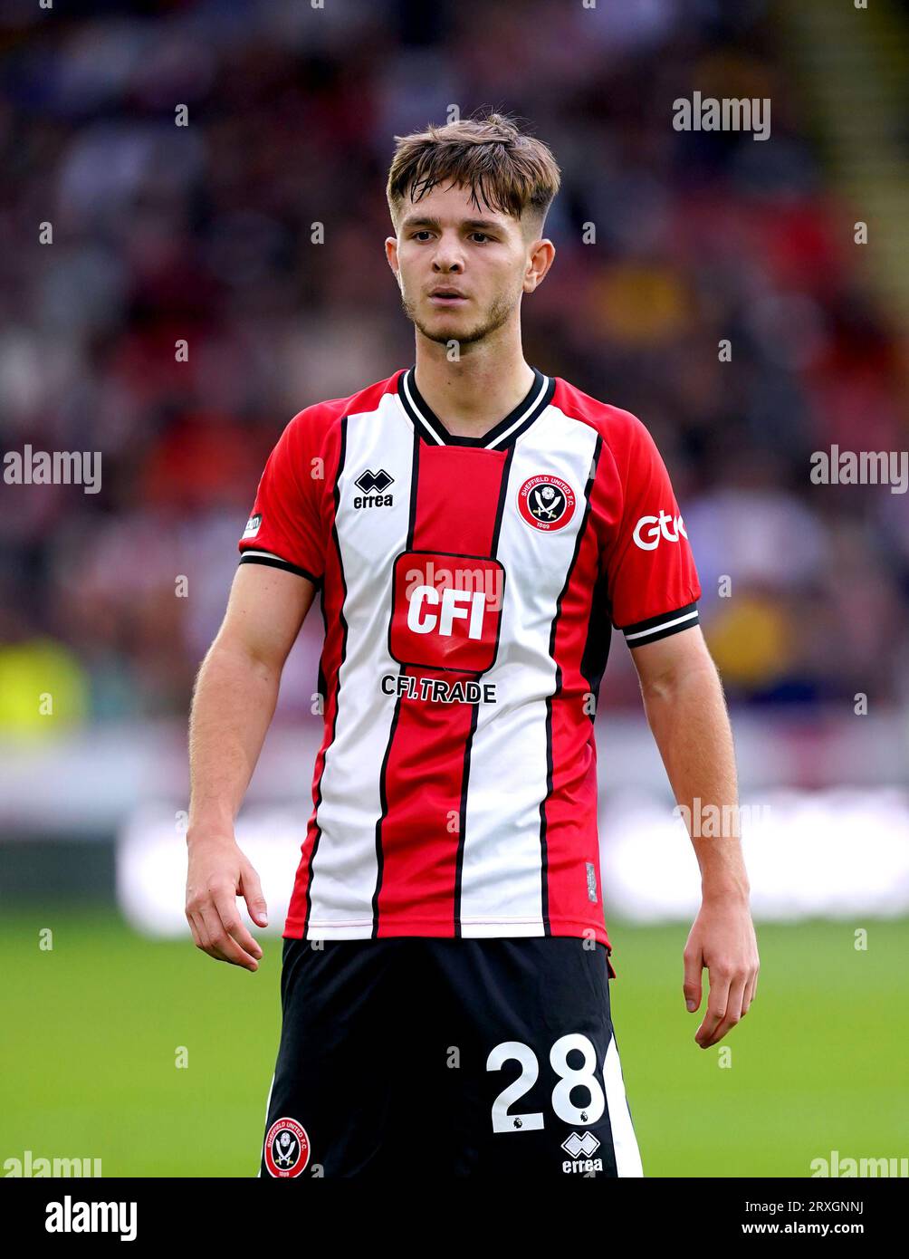 Sheffield United's James McAtee during the Premier League match at ...