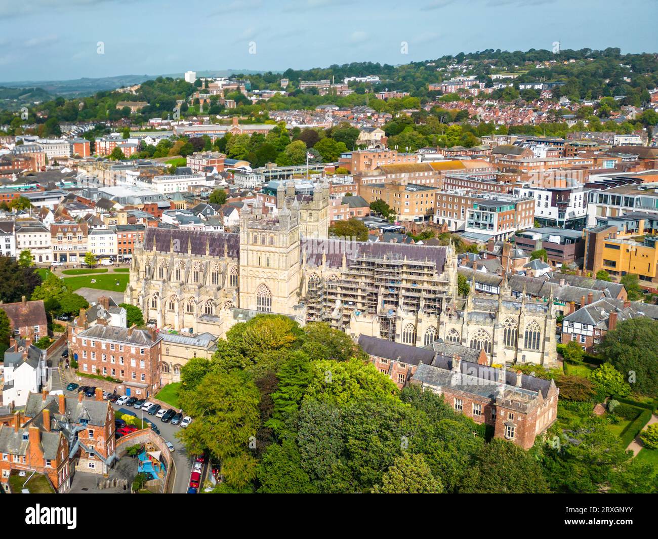 Exeter, UK. 25th Sep, 2023. Conservation work is underway at Exeter ...