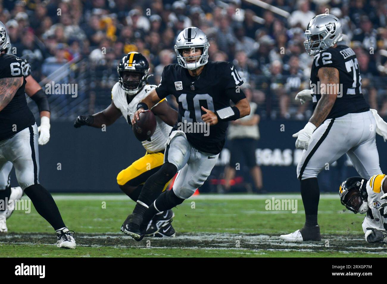 Las Vegas, Nevada, USA. 24th Sep, 2023. September 24th, 2023 Las Vegas Raiders quarterback Jimmy ...