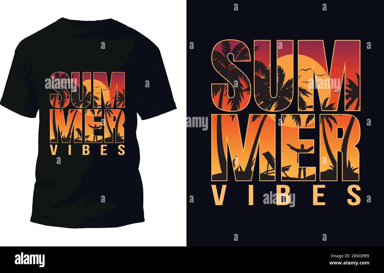 Summer T Shirt Design Vector Stock Vector Image & Art - Alamy