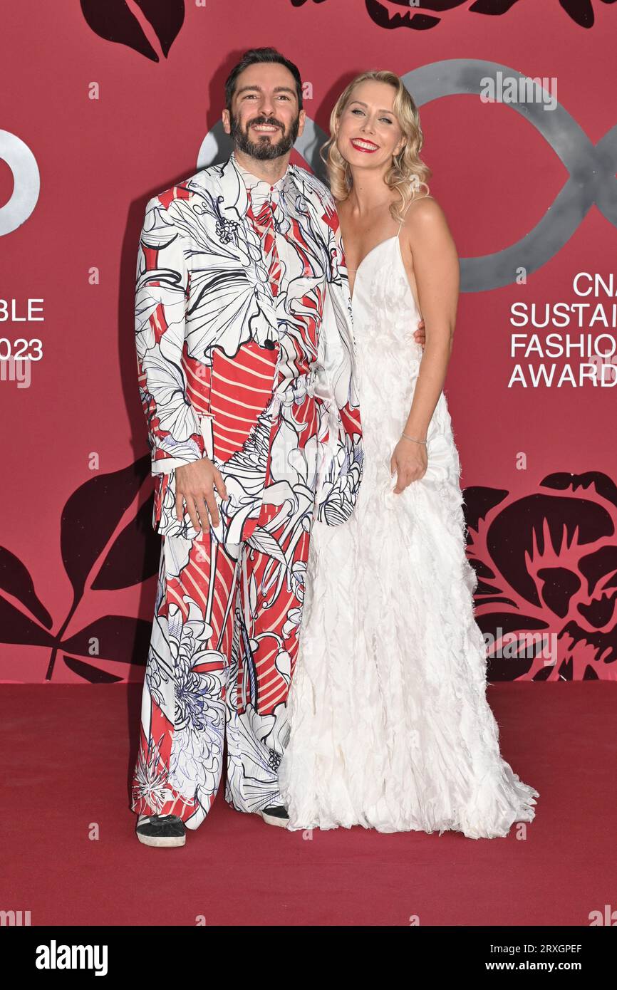 Milan, Italy. 24th Sep, 2023. Tiziano Guardini and Margot Sikabonyi ...