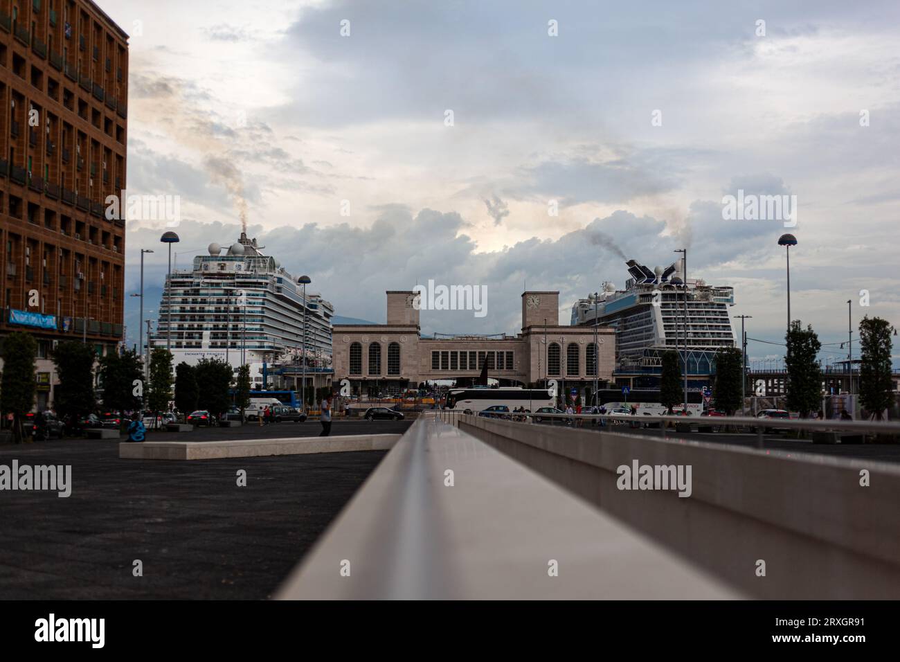 Naples, Italy - June 15, 2023: Port of call with cruise ship location ...