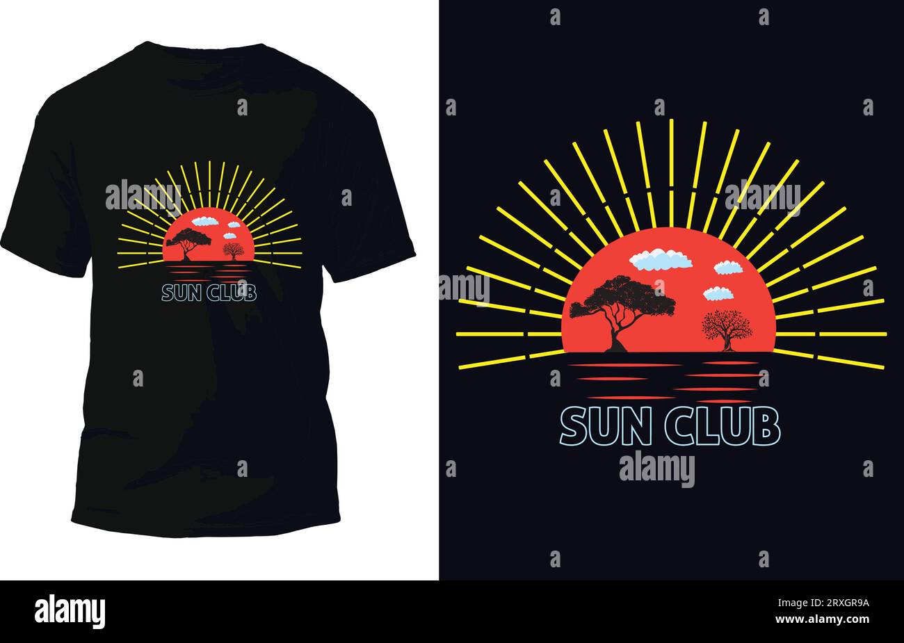 Sunset beach club Stock Vector Images - Alamy