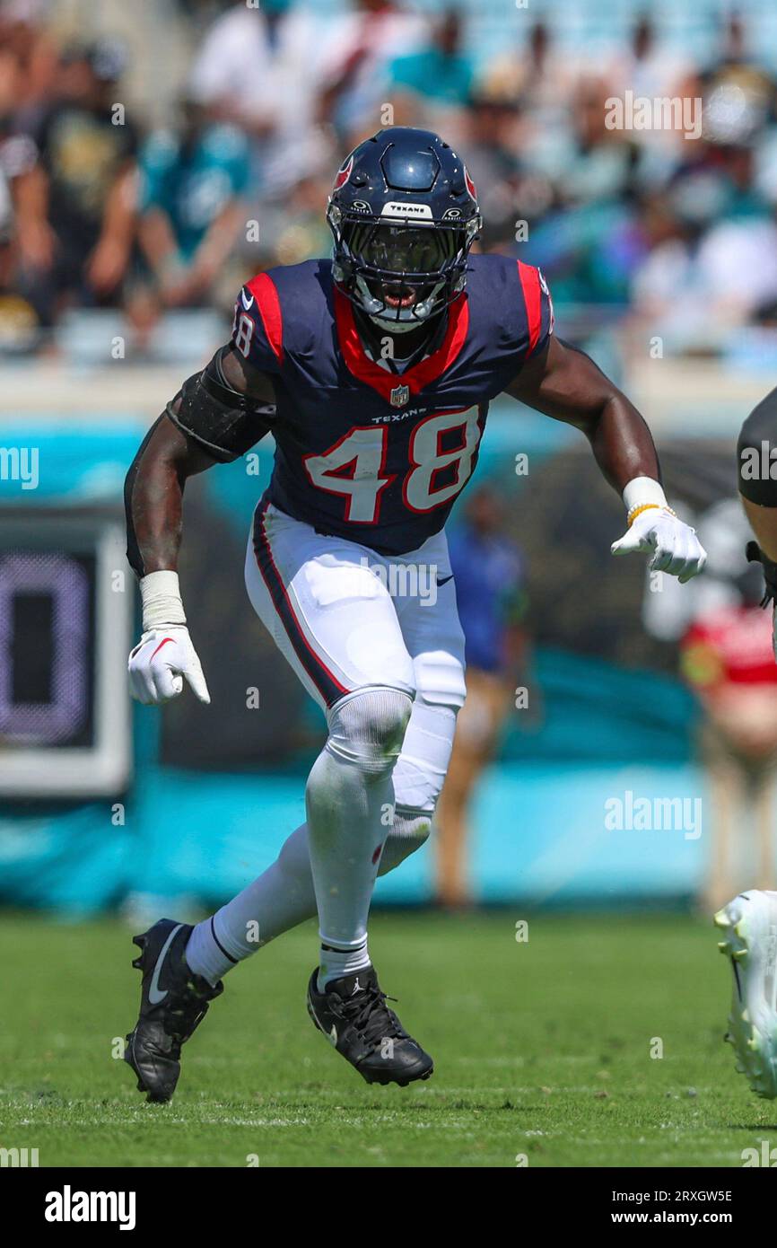 Houston Texans linebacker Christian Harris (48) in action during an NFL ... Houston Texans linebacker Christian Harris (48) in action during an NFL ...