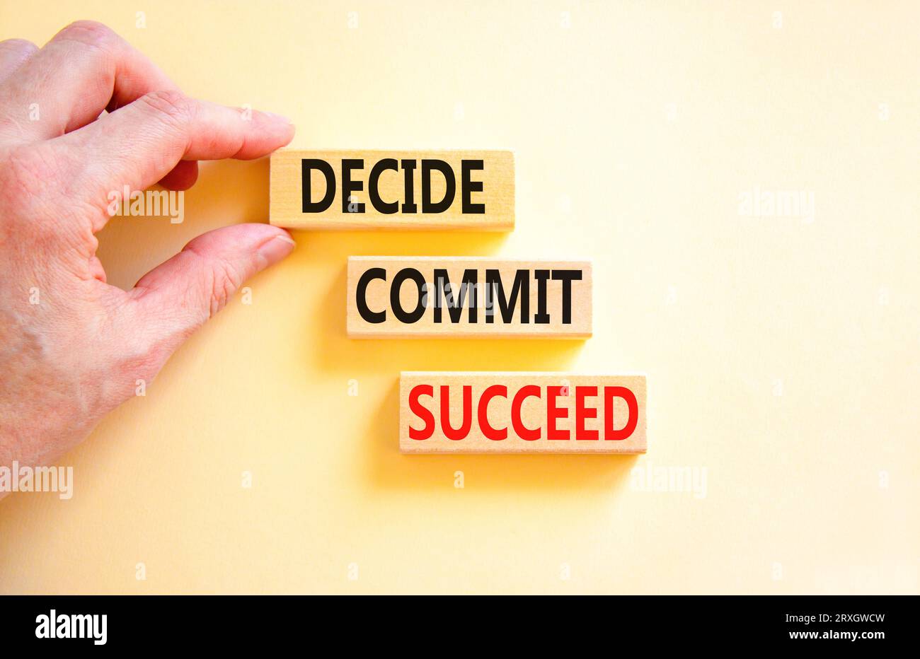 Decide commit succeed symbol. Concept word Decide Commit Succeed on ...