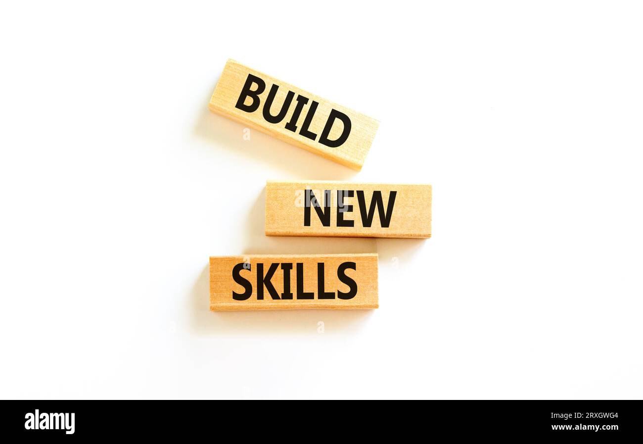 Build new skills symbol. Concept word Build new skills on beautiful ...