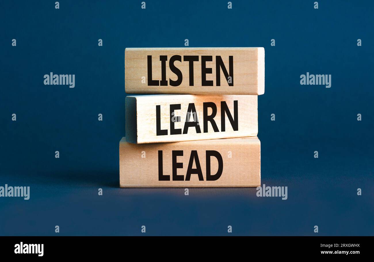 Listen learn lead symbol. Concept word Listen Learn Lead on beautiful ...