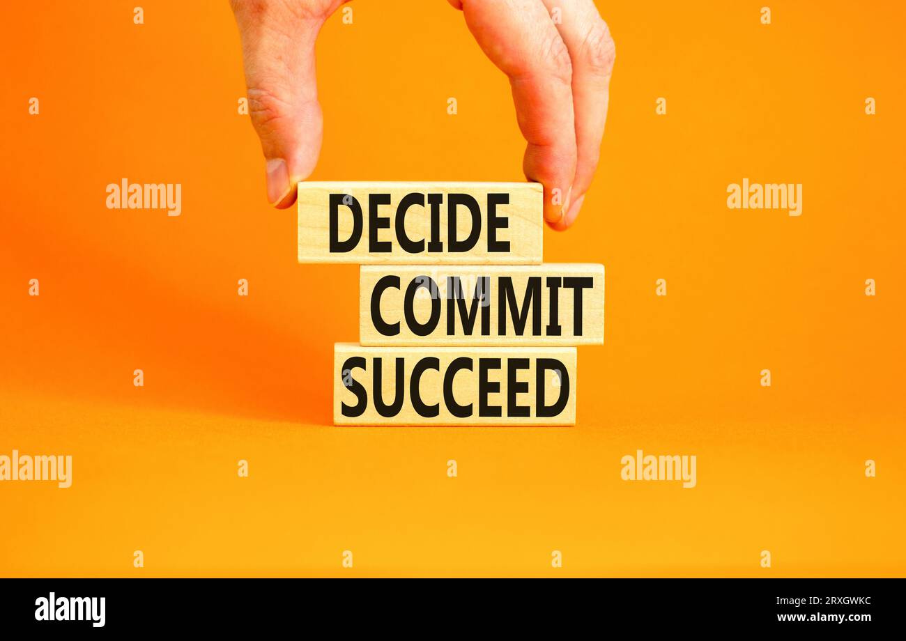 Decide commit succeed symbol. Concept word Decide Commit Succeed on ...