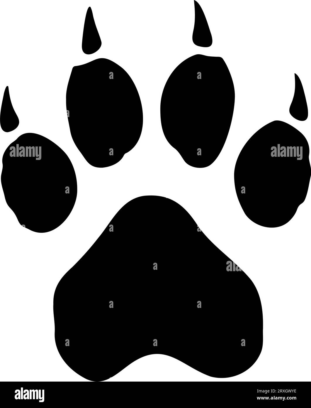 Wild animal paw print icon symbol. Vector illustration Stock Vector ...