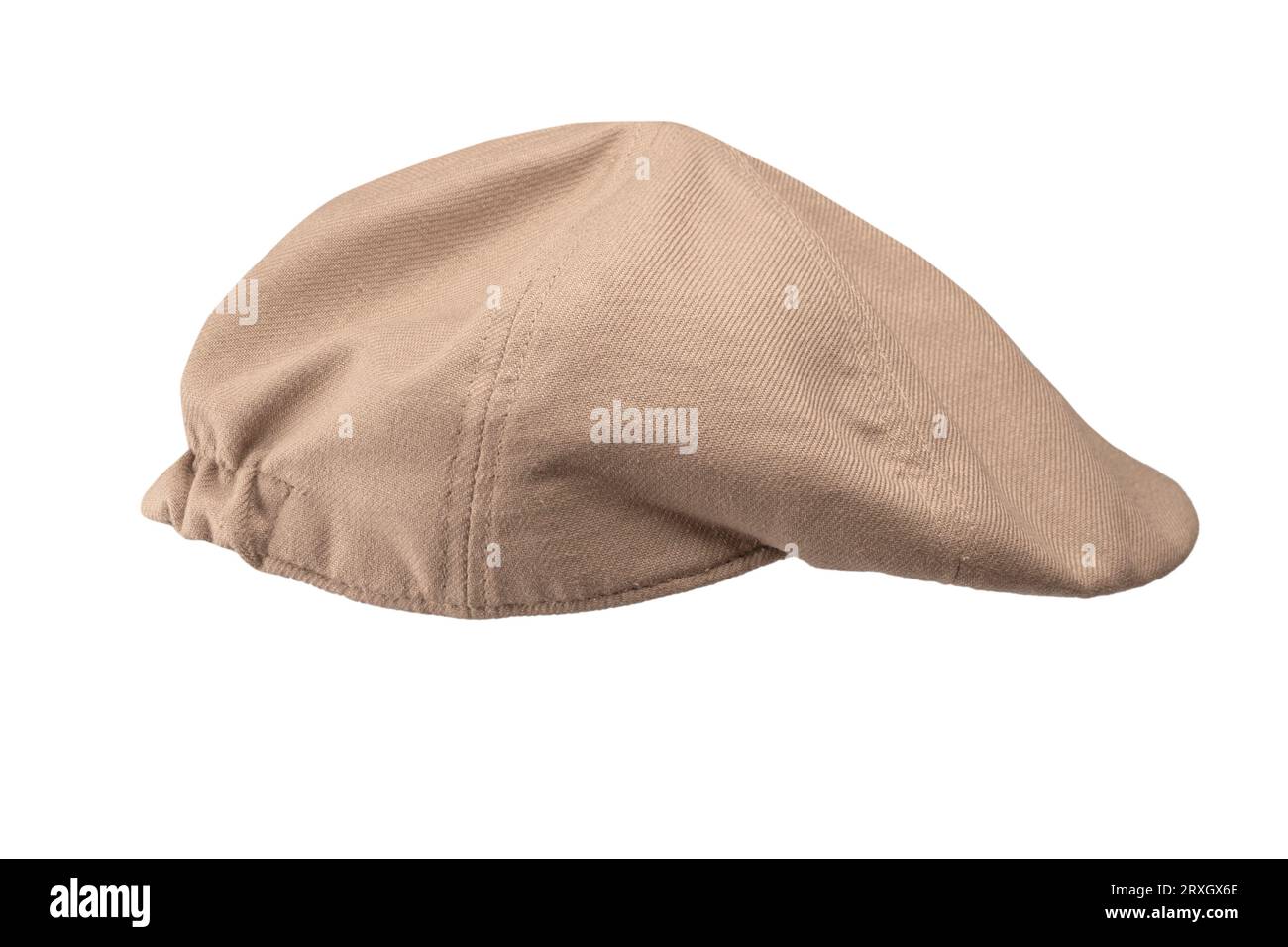 Light brown ascot cap isolated on a white background Stock Photo - Alamy