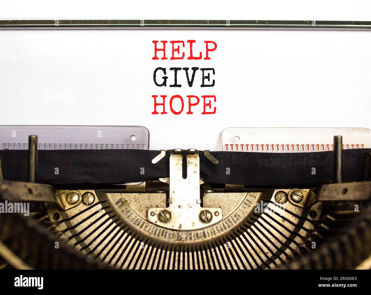 Help give hope symbol. Concept word Help give hope typed on beautiful ...